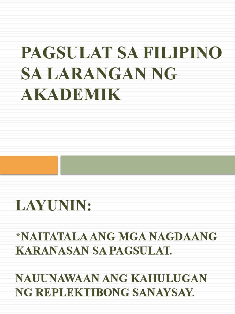 Aralin 20 Replektibong Sanaysay | PDF