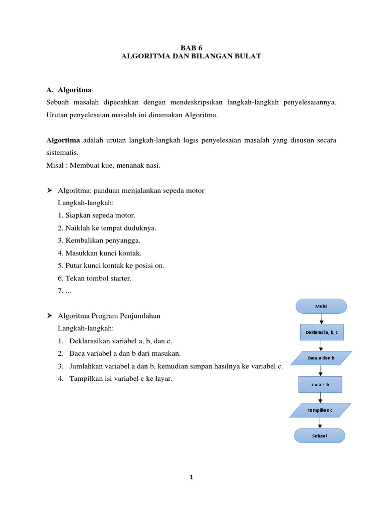 Bab 6. Algoritma Dan Bilangan Bulat | PDF