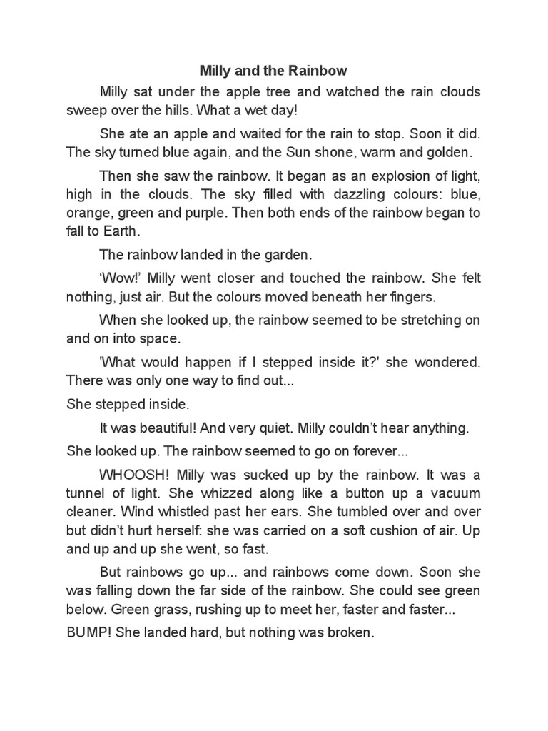 Milly and The Rainbow | PDF | Rainbow
