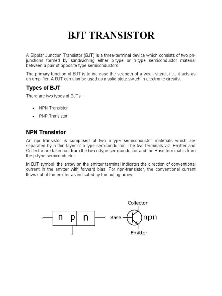 BJT Transistors Explained | PDF | Computers