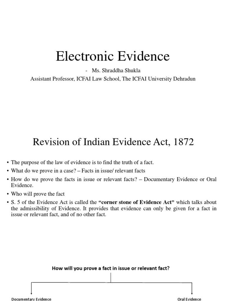 Electronic Evidence | Download Free PDF | Evidence (Law) | Evidence
