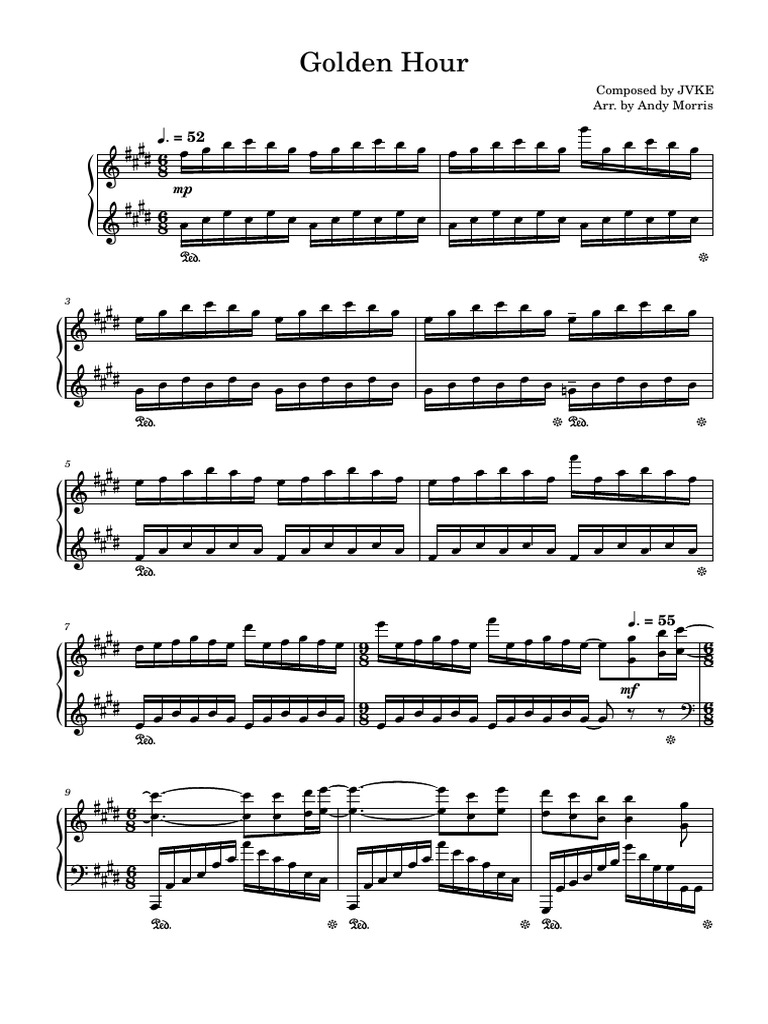 Golden Hour Sheet Music | PDF