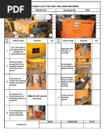 Check List (Pre Entry) For Portable Grinding Machine | PDF | Industrial ...