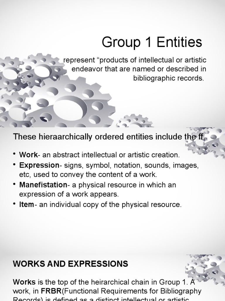 Group 1 Entities | PDF