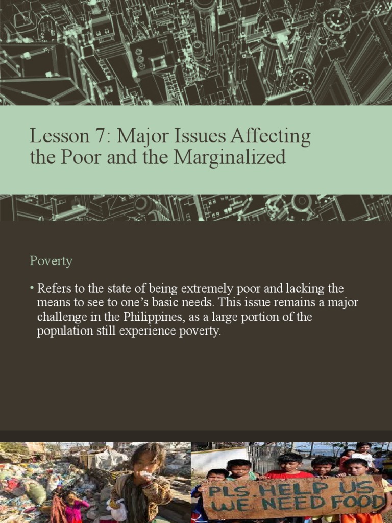 Major Issues Affecting The Poor and The Marginalized | PDF | Self ...