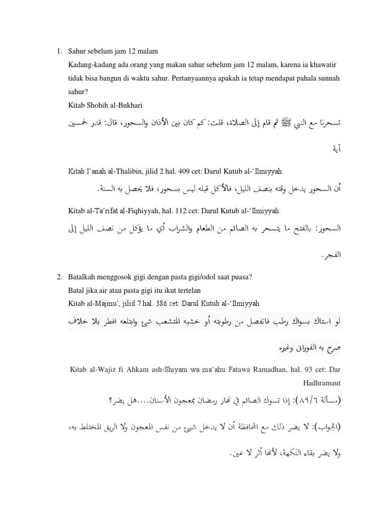 Masail Ramadhan | PDF