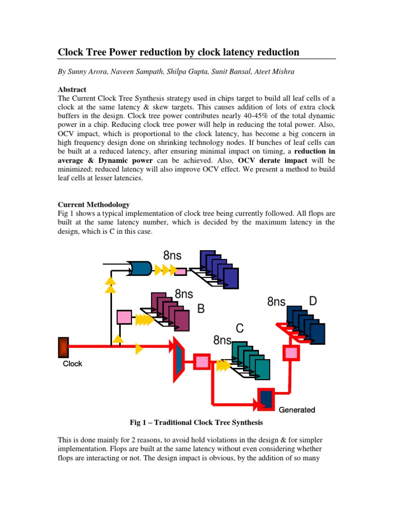 Clock Power | PDF | Latency (Engineering) | Algorithms
