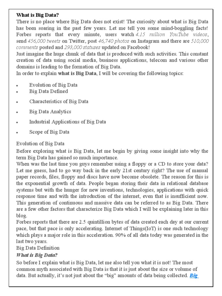 Unit-1 What Is Big Data | PDF | Big Data | Analytics