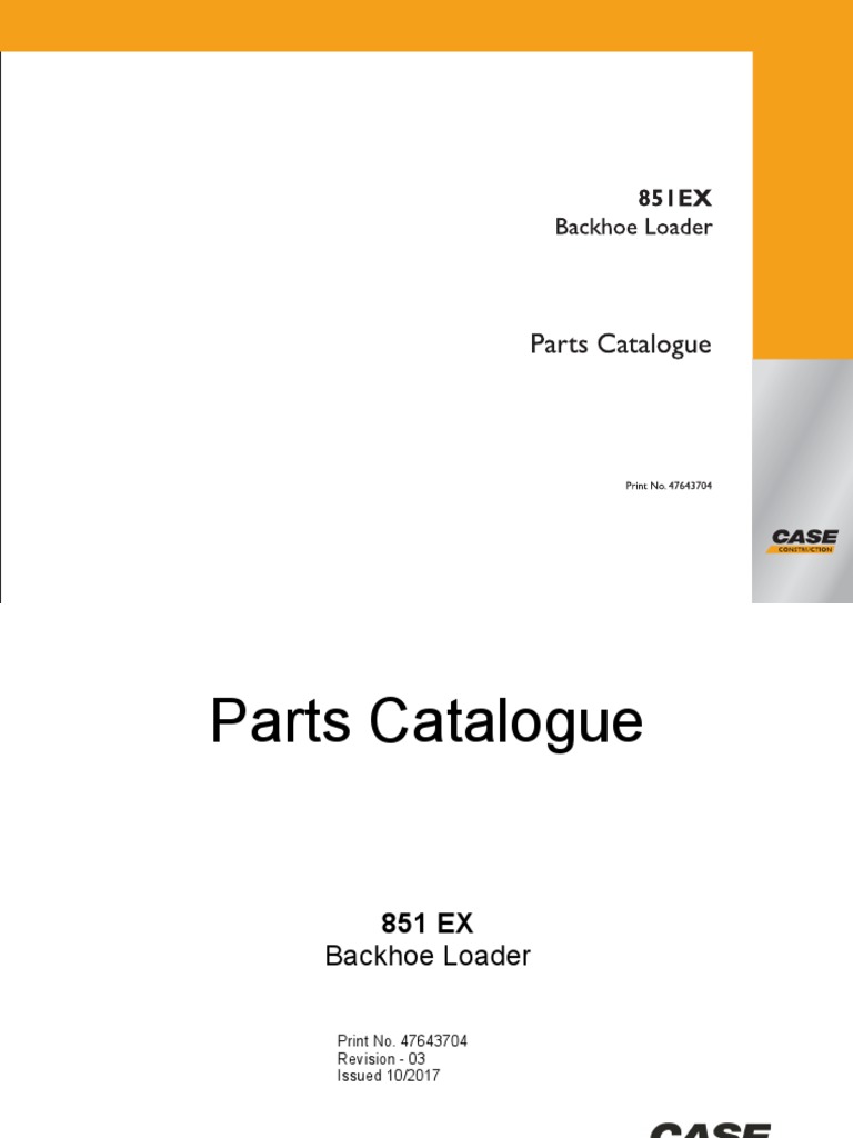 CASE 851EX Backhoe Loader Parts Guide | PDF | Axle | Four Wheel Drive