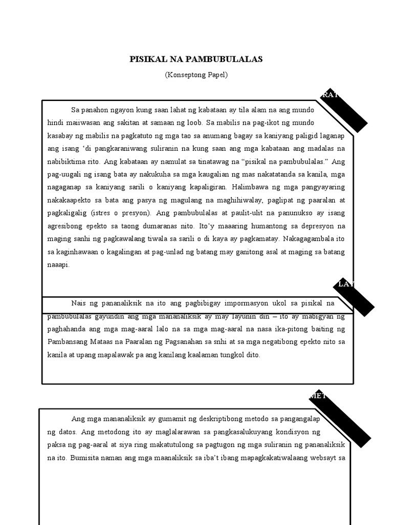 Konseptong Papel: Pisikal Na Pambubulalas | PDF