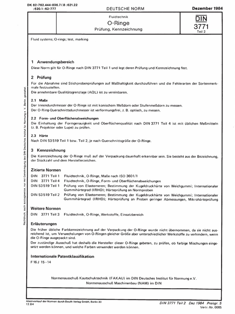 DIN 3771 2 1984, Fluidtechnik | PDF