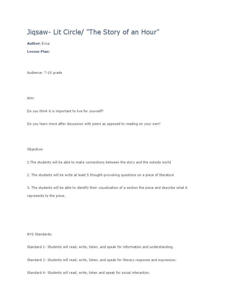 Story of An Hour | PDF | Cognition | Cognitive Science