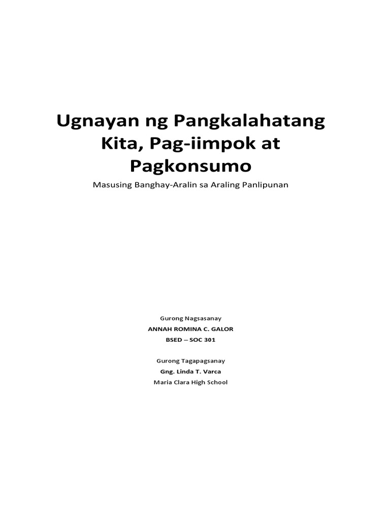 BANGHAY ARALIN - GALOR 20REVISEchecked | PDF