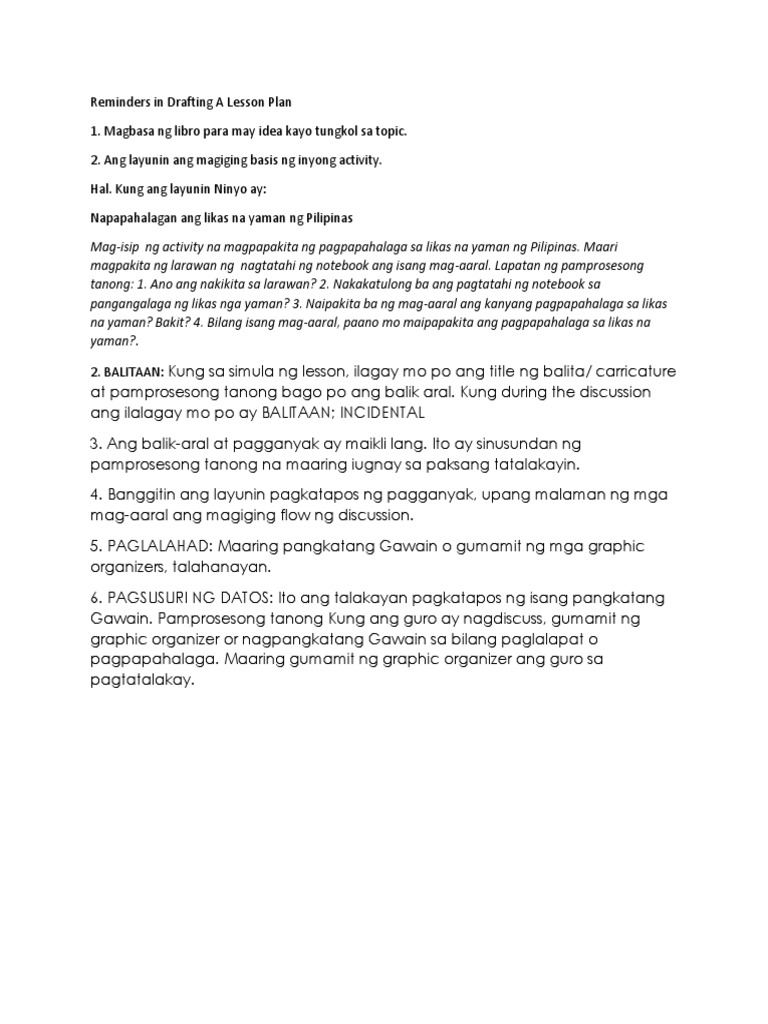 POINTERS - Lesson Plan | PDF POINTERS - Lesson Plan | PDF
