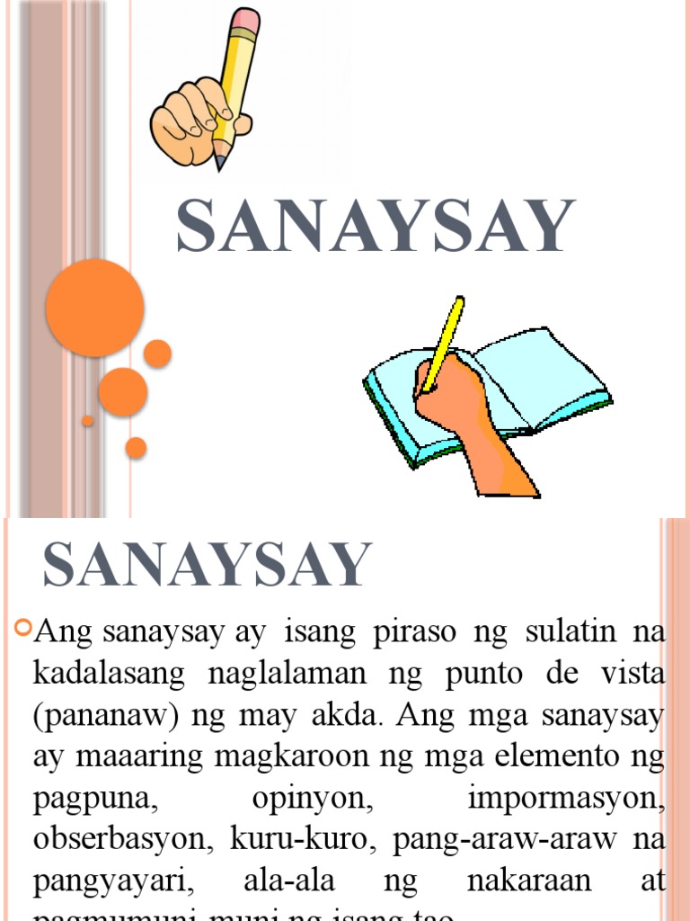 9 Aralin 3 Ang Sanaysay | PDF