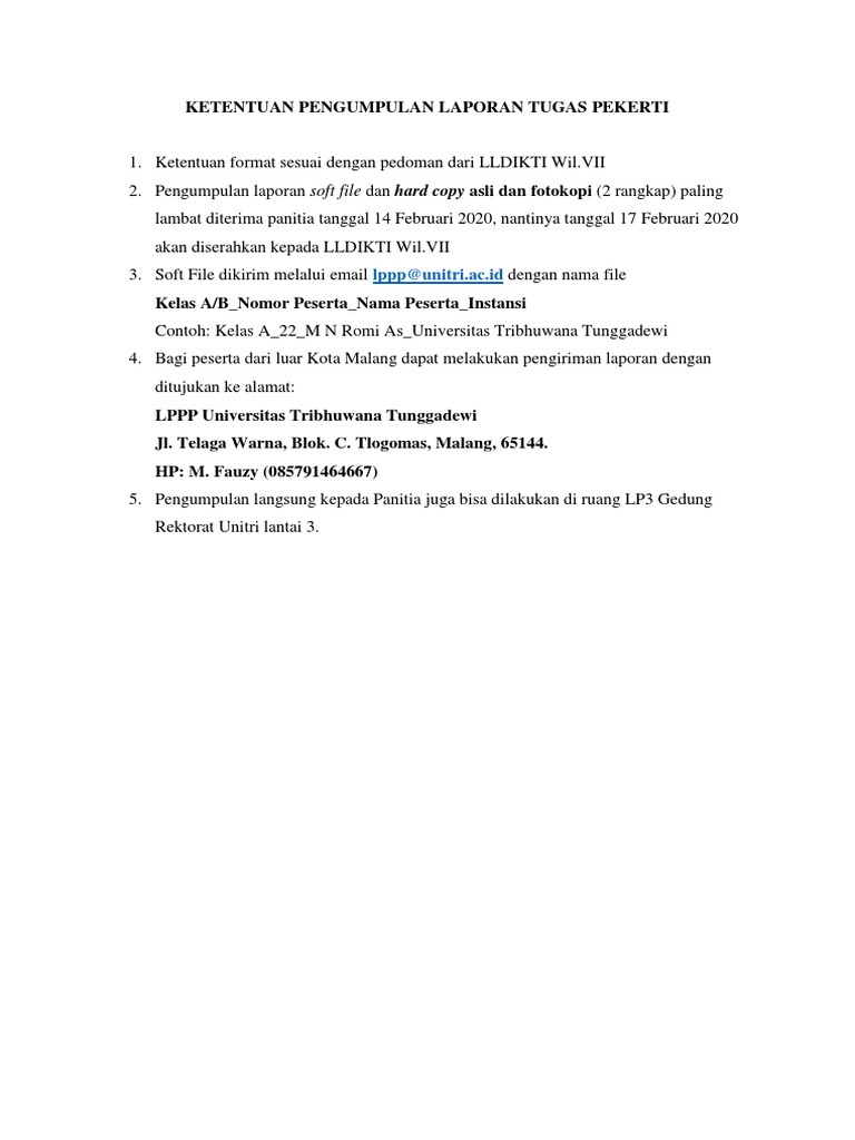 Ketentuan Laporan Fiks | PDF