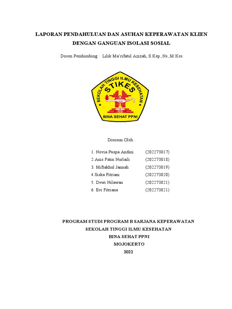 Askep Jiwa Isos Praklinik | PDF