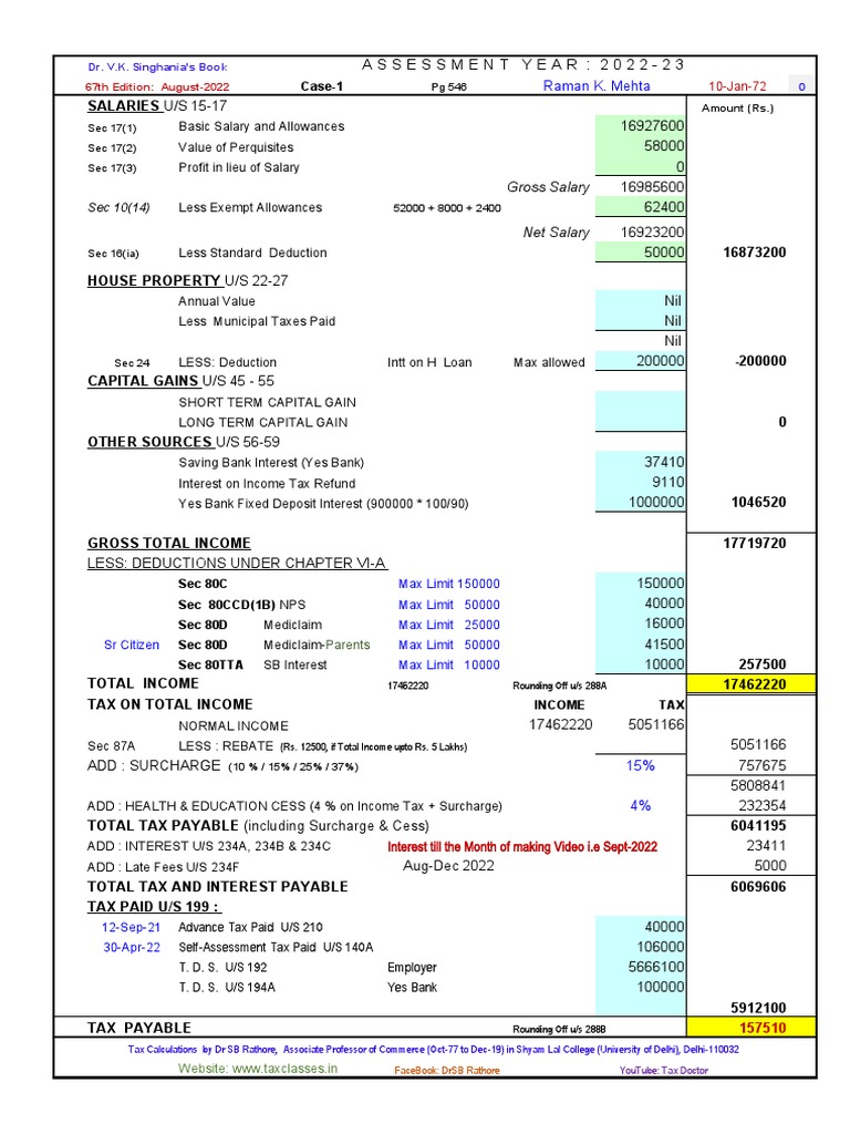 1663274292-Tax Cals-1 | PDF | Tax Refund | Government