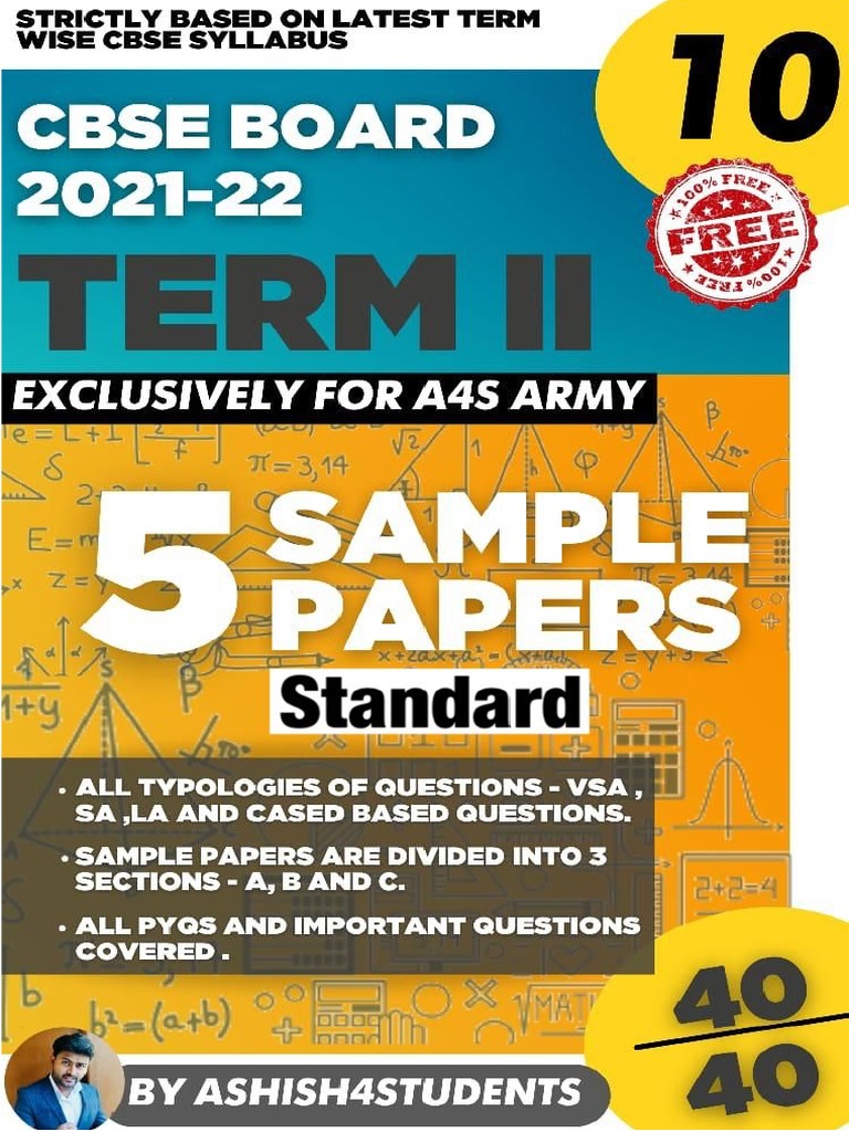 Sample Paper Book Standard | PDF | Circle | Sphere