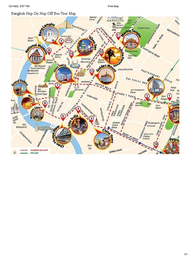 Hop On, Hop Out Map | PDF