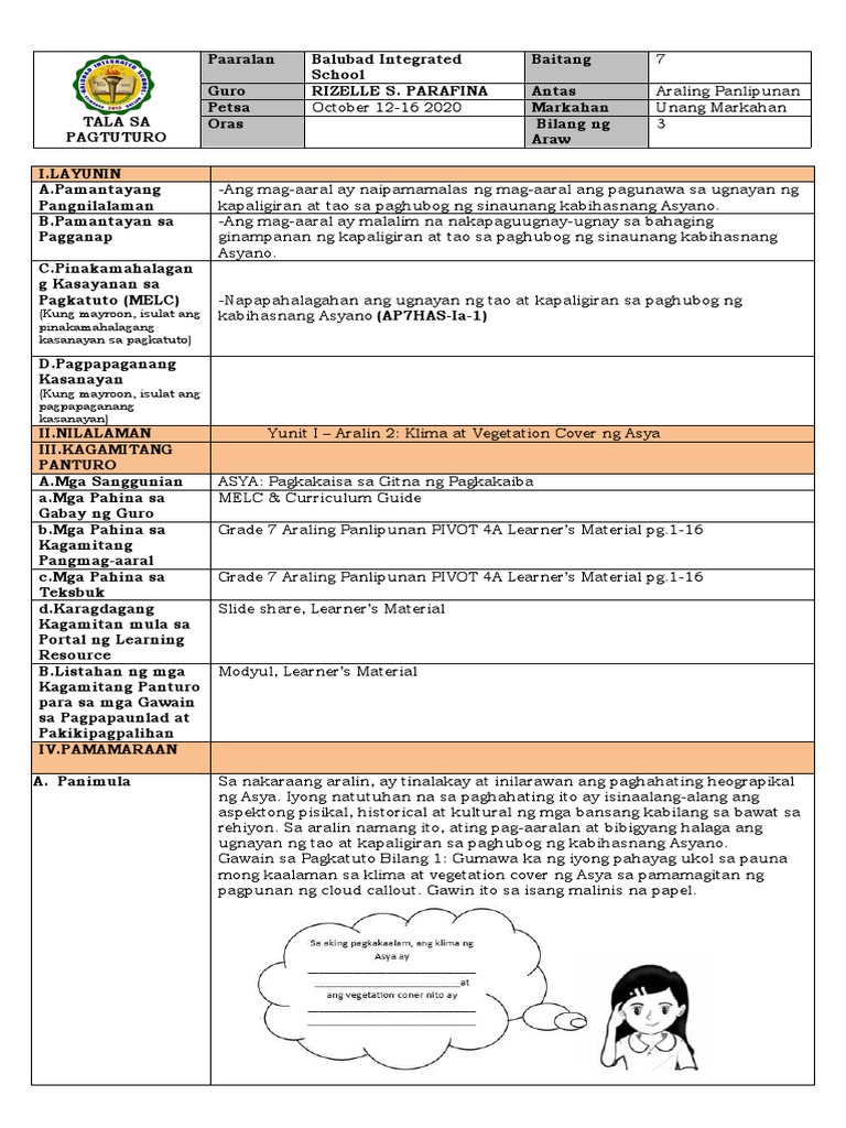 Lesson Exemplar Week 2 | PDF