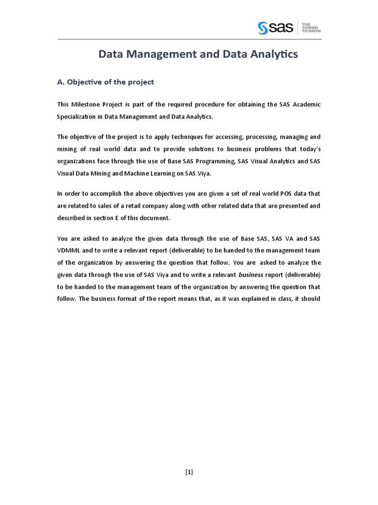SAS Assignment: Data Analysis Project | PDF | Finance & Money ...