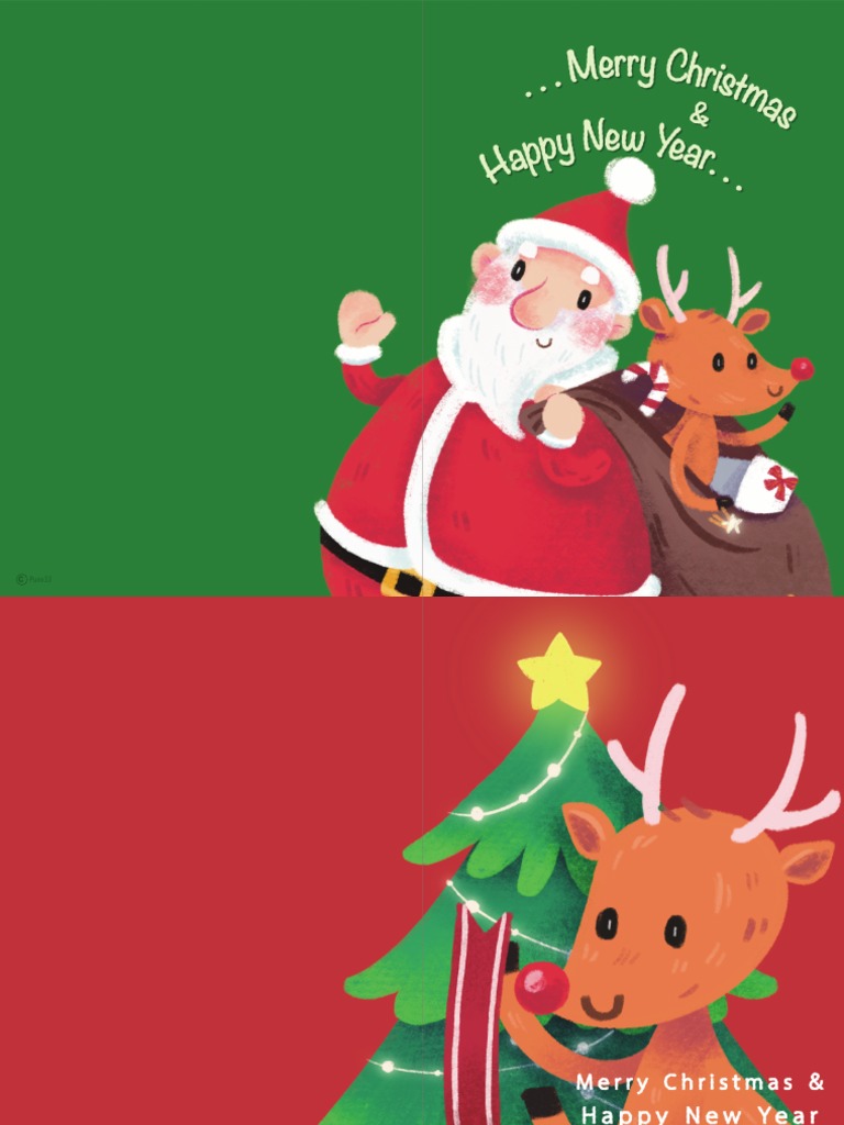 X'Mas and HNY Pop Up Card | PDF