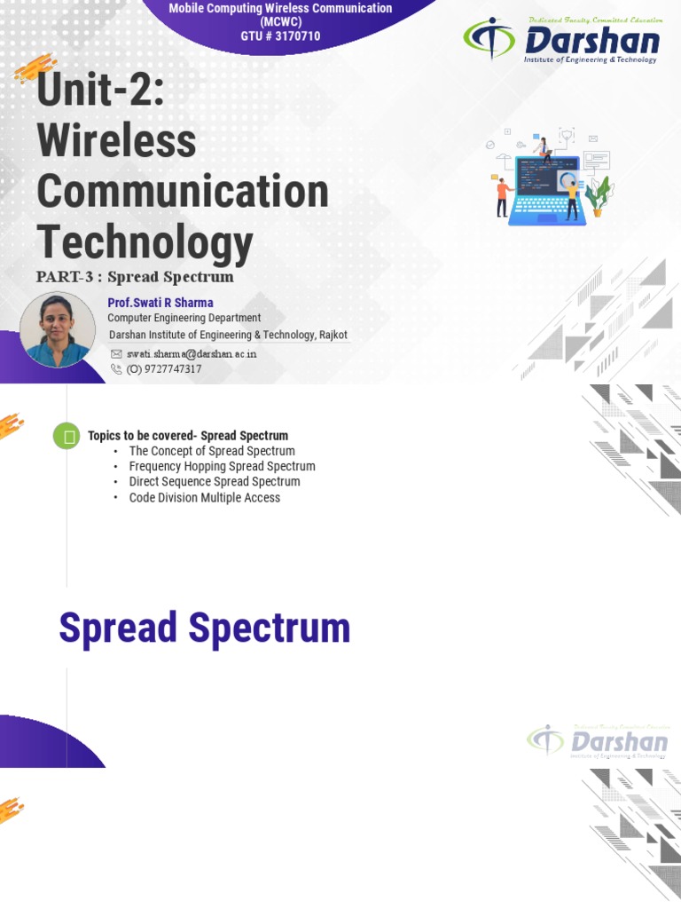 MCWC GTU Study Material Presentations Unit-2 25072021031143PM | PDF | Radio Spectrum | Channel ...