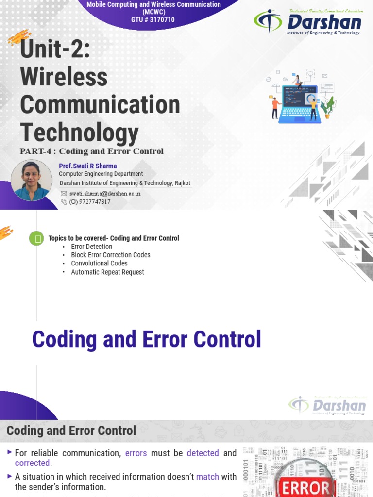 MCWC GTU Study Material Presentations Unit-2 25072021031238PM | PDF | Error Detection And ...