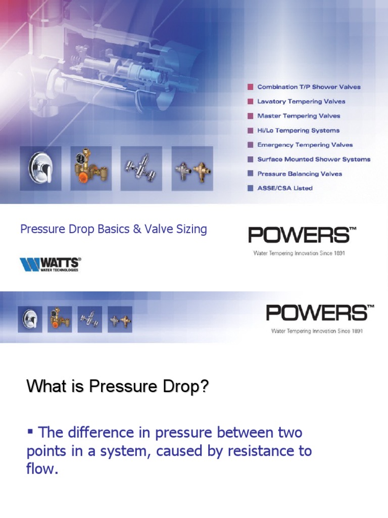 Pressure Drop and Valve Sizing Guide | PDF