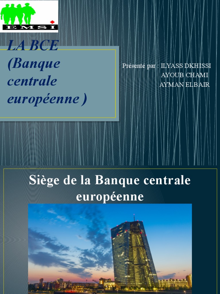 LA BCE (Banque Centrale Européenne) | PDF | Banque centrale européenne | Union économique et ...