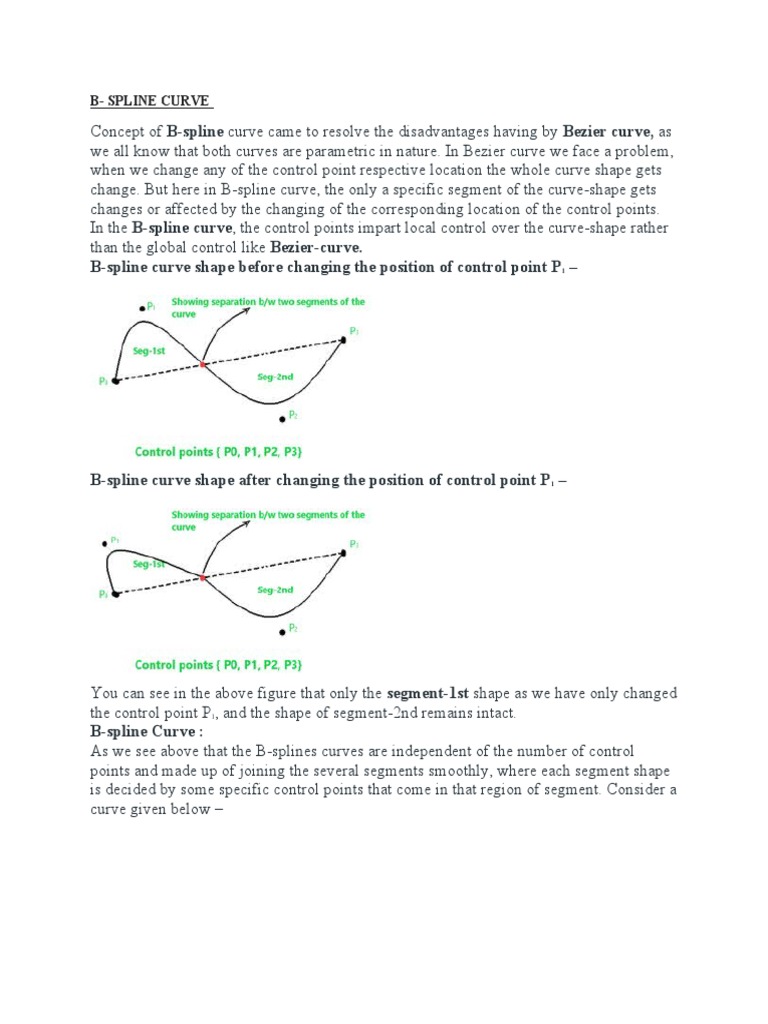 B-Spline Curve Explained: Local Control and Knot Vectors | PDF | Integrated Truss Structure ...
