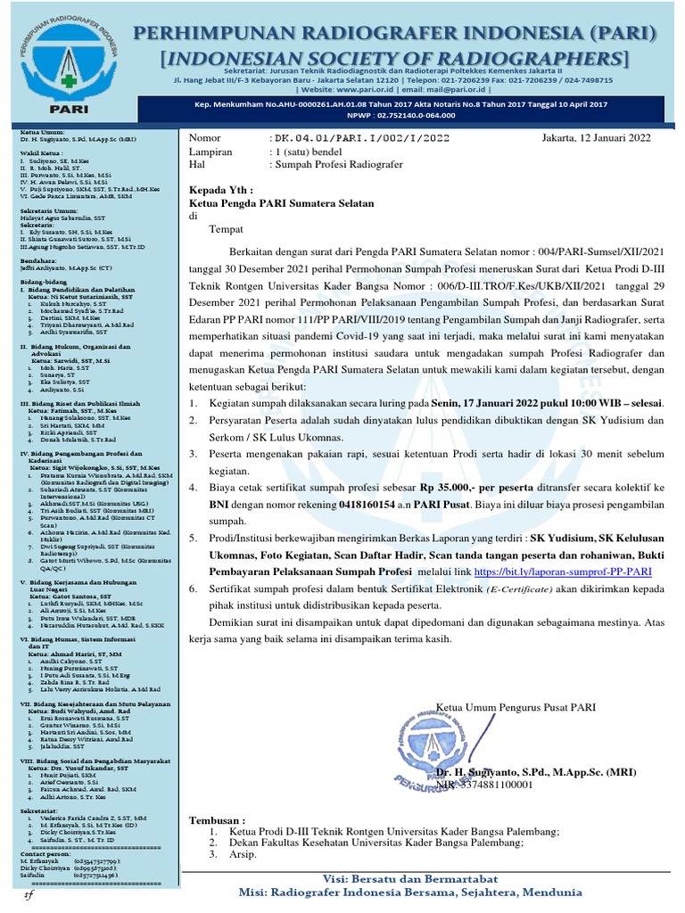 DK.002.I.2022 - Surat Jawaban Terkait Permohonan Sumpah Profesi ...