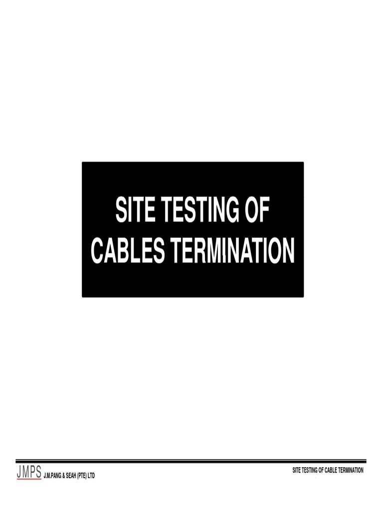 Site Testing of Cable Terminations: A Comprehensive Guide to High ...