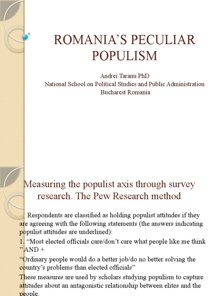 Romania's Peculiar Populism | PDF | Populism | Nationalism