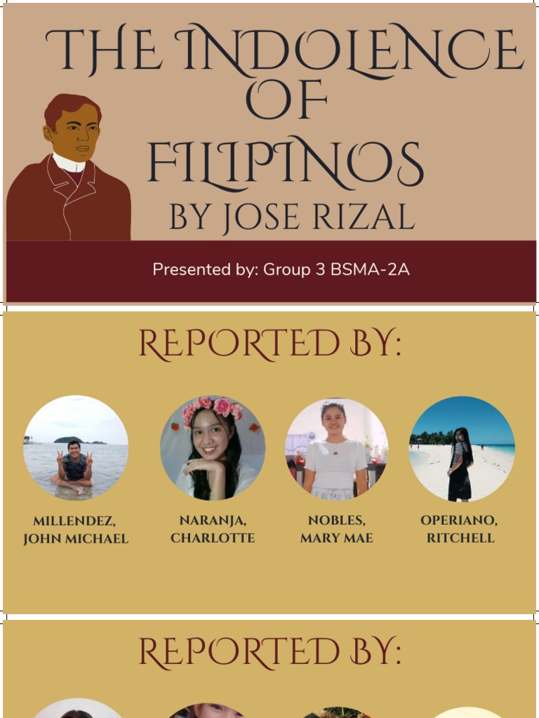 Causes of Filipino Indolence by Rizal | PDF | Philippines