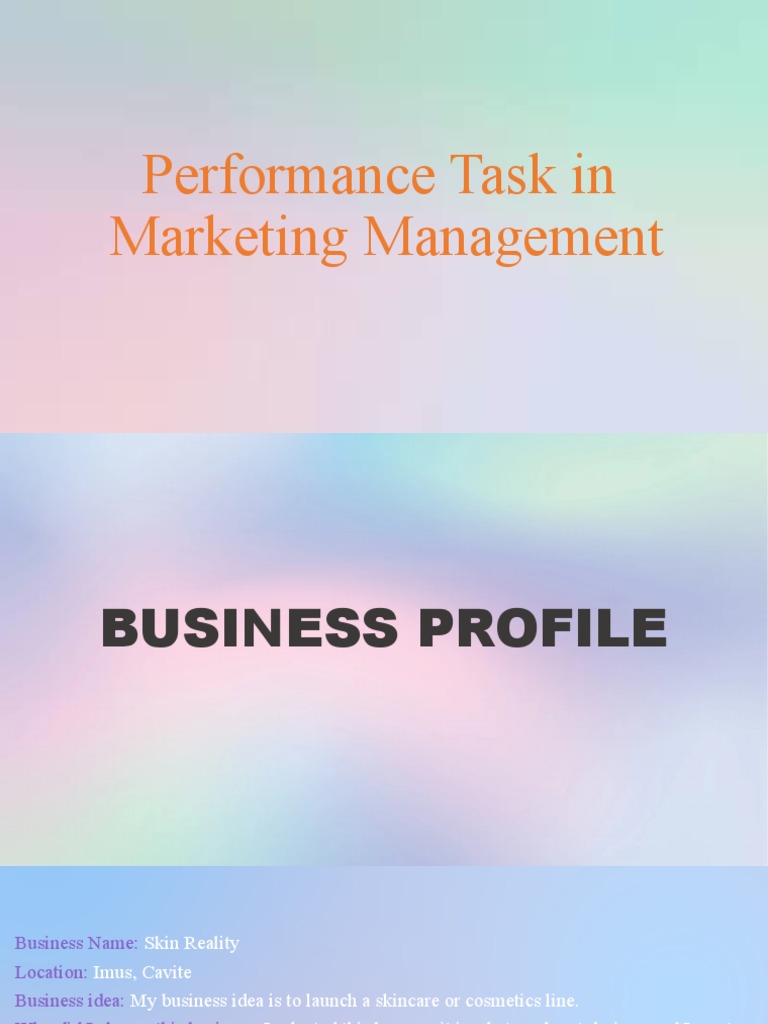 Marketing Management for Skin Reality | PDF | Business | Economies