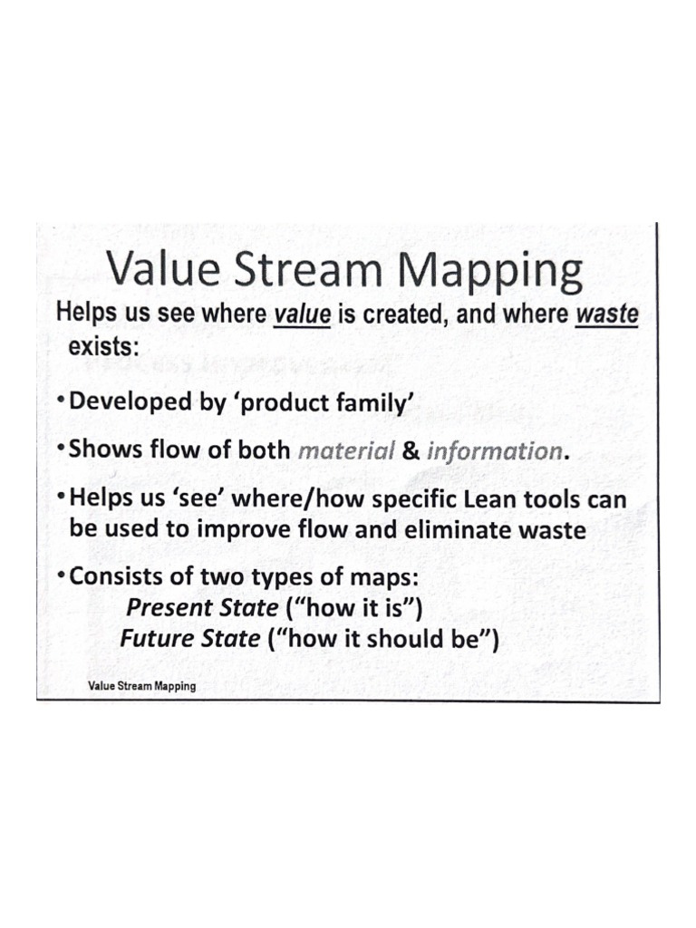 Value Stream Mapping | PDF
