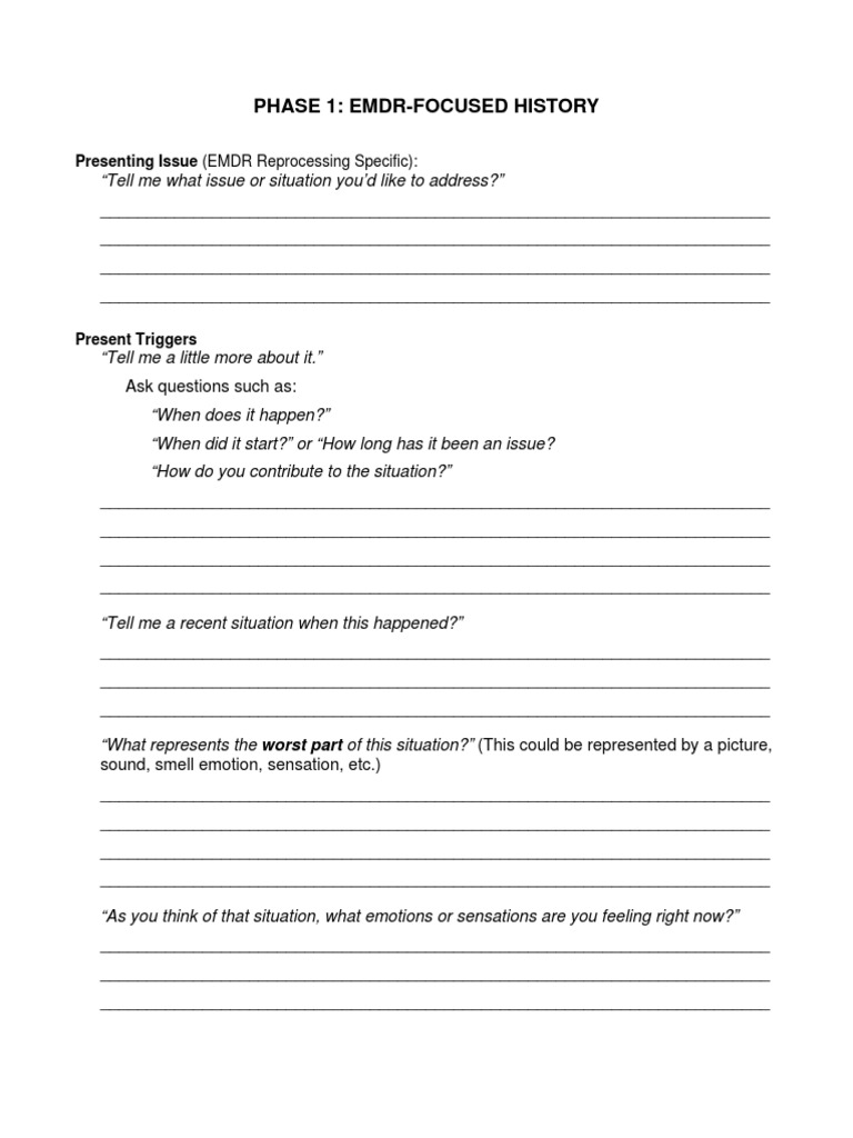 EMDR History | PDF | Eye Movement Desensitization And Reprocessing ...