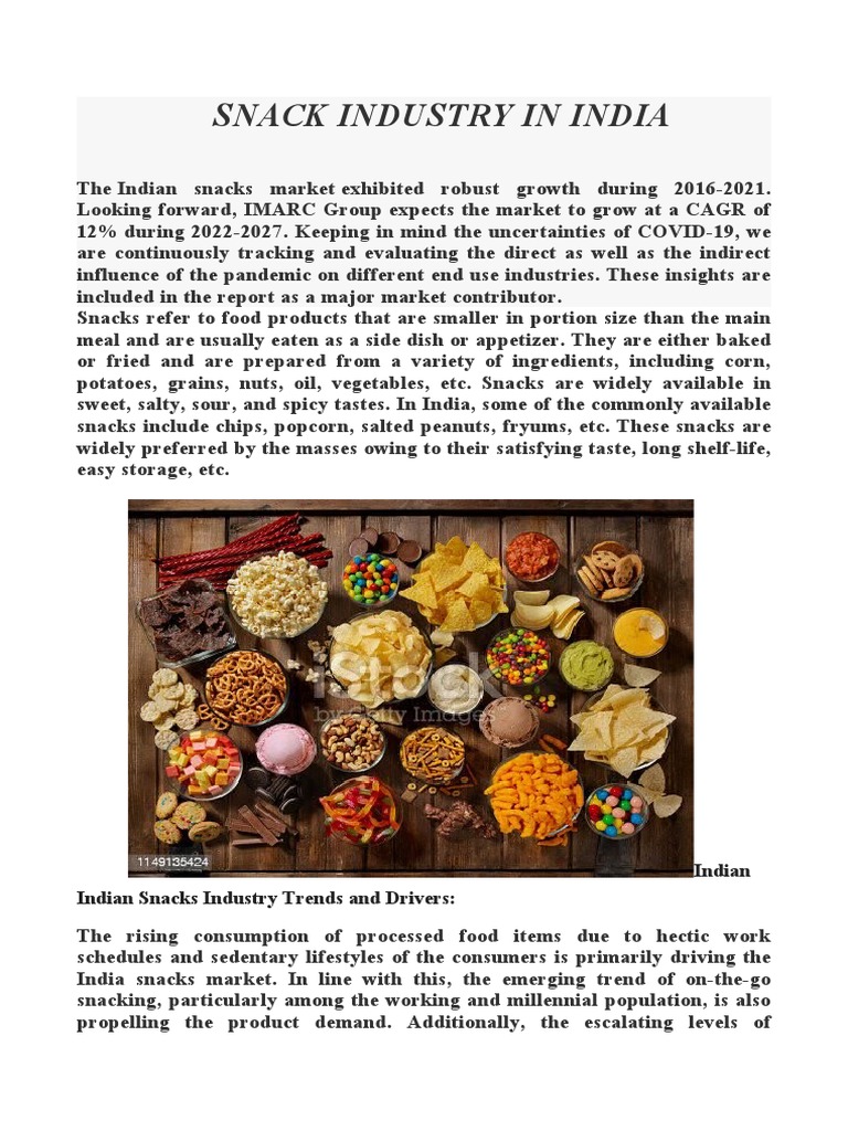 Snack Industry in India | PDF | Foods | Nutrition