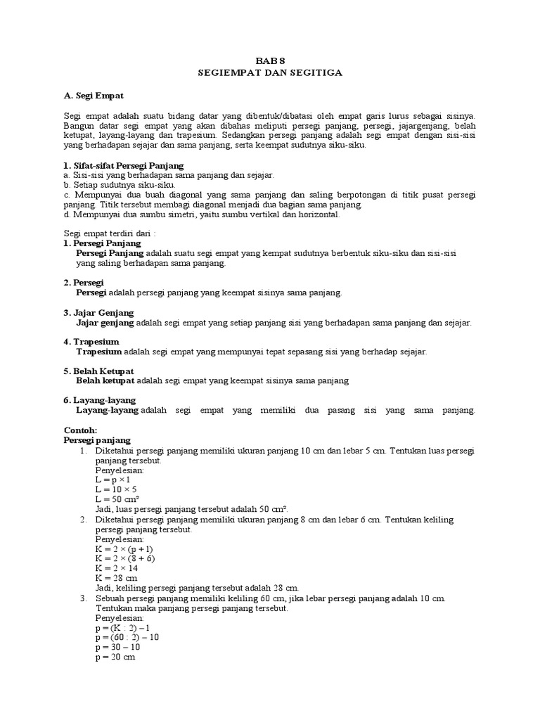 Materi Matematika Kelas 7 (VII) | PDF