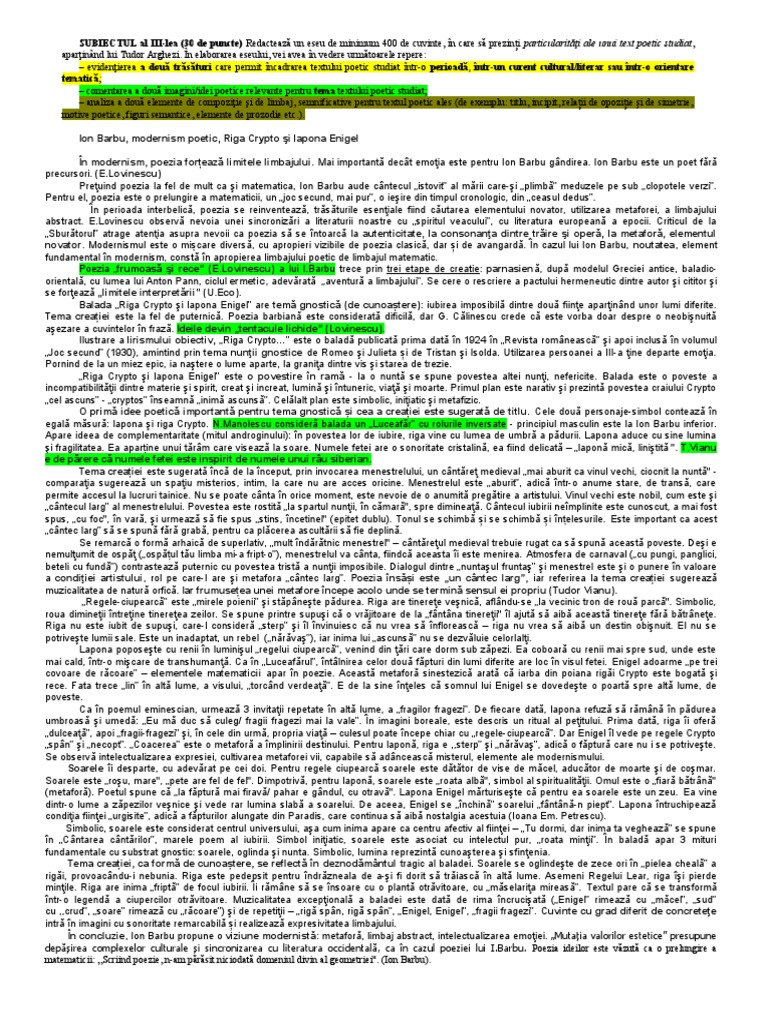 Ion Barbu 2023 | PDF