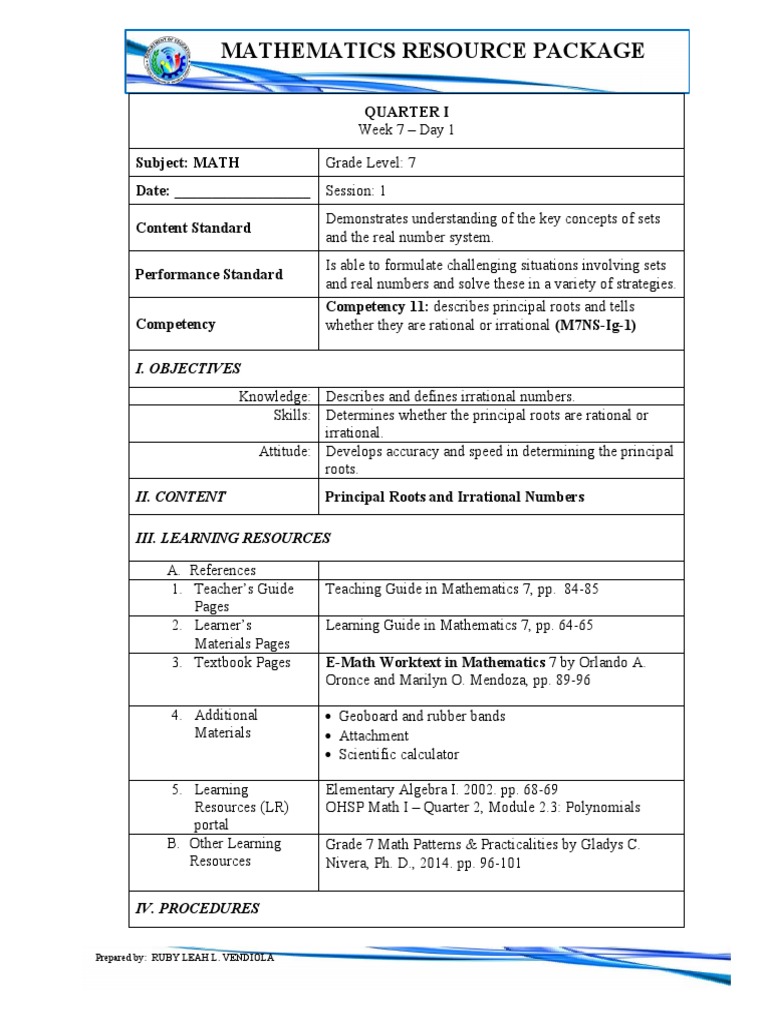 Dlpweek 7 D 1 | PDF | Numbers | Rational Number