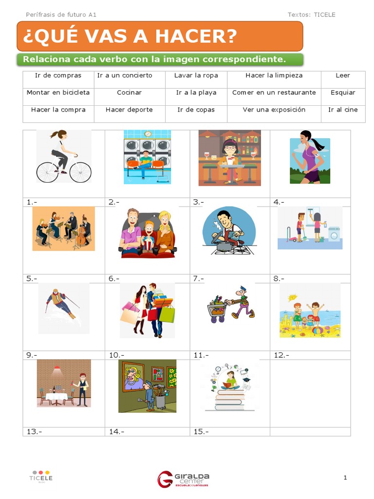 Que Vas A Hacer - Actividades | PDF