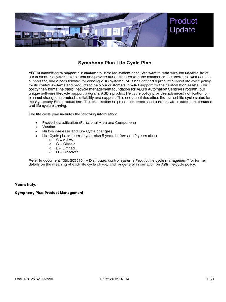 Symphony Plus Life Cycle Overview | PDF | Product Lifecycle ...