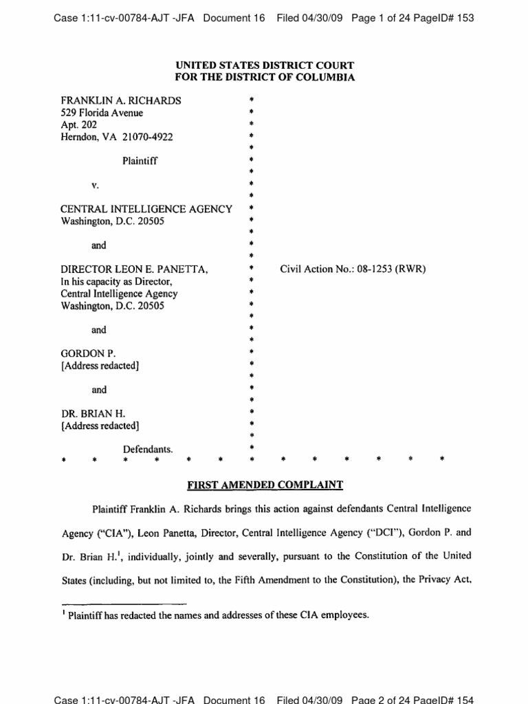 Ex-CIA Officer Franklin Richards Sues The CIA For Rigged Medical Boot ...