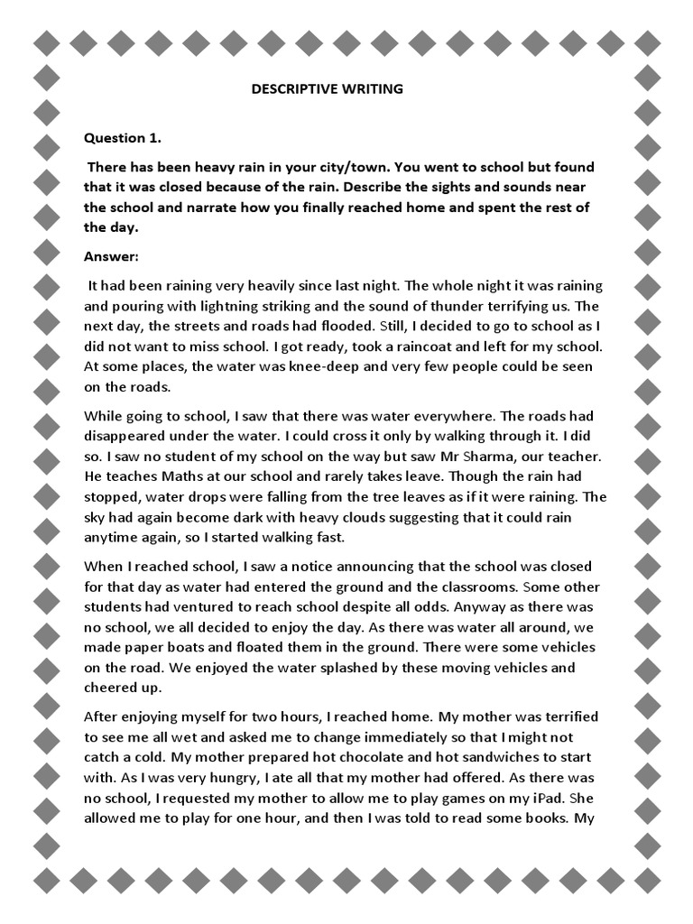 Descriptive Writing | PDF