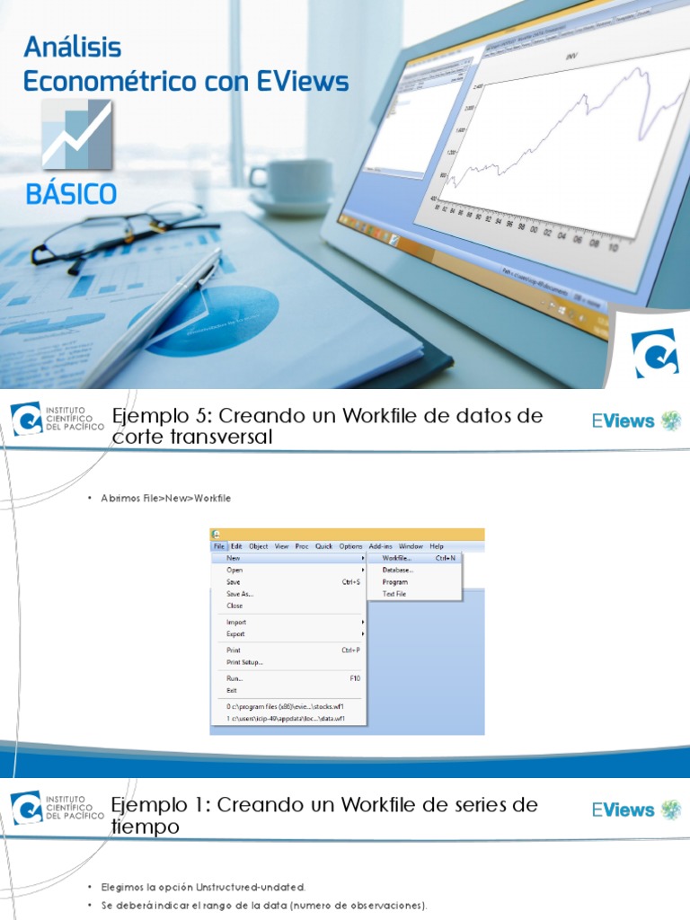 Eviews-Bas-Sesion 2-Ejemplo 2 | PDF | Informática | Tecnología