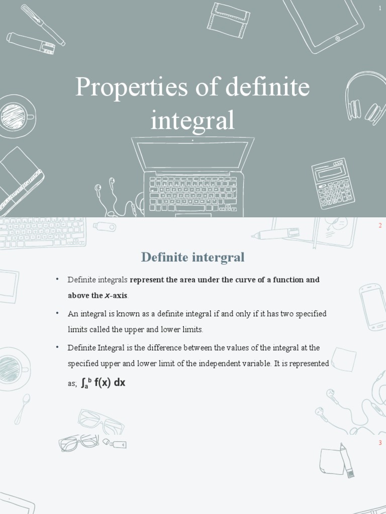 Properties of Definite Integral | PDF | Teaching Methods & Materials