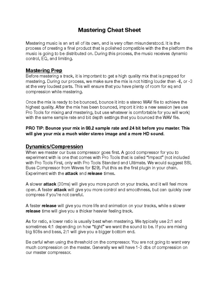 Mastering Cheat Sheet | PDF | Computer Engineering | Electronics Mastering Cheat Sheet | PDF | Computer Engineering | Electronics